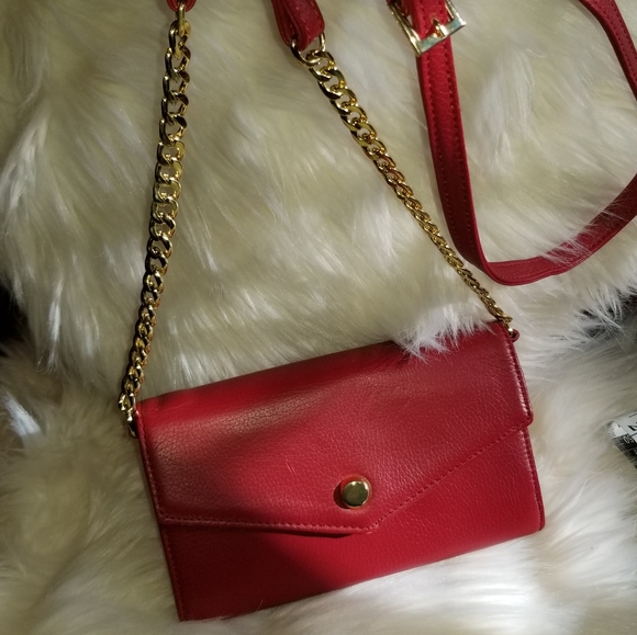 Stella & Max | Bags | Stella Max Gorgeous Red Leather With Gold Accents ...